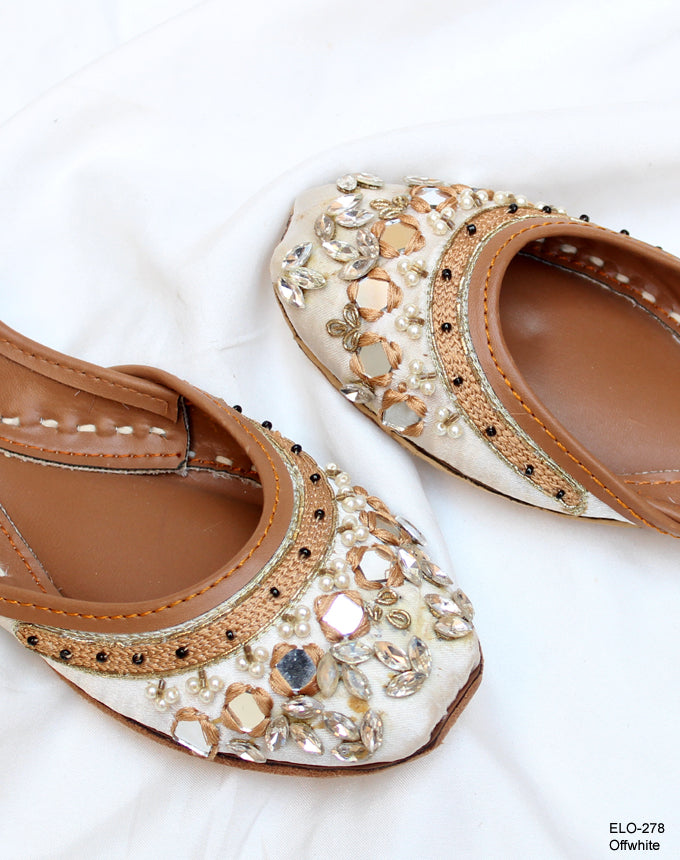 ELO-278 CREAM (MINOR FAULT) – Mojari by Shalimar Shoes