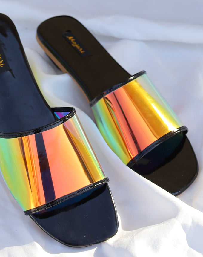 CINDERELLA (BLACK) SLIDES – Mojari by Shalimar Shoes